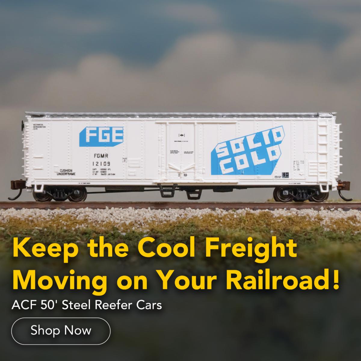 ACF 50' Steel Reefer Cars Now In Stock!