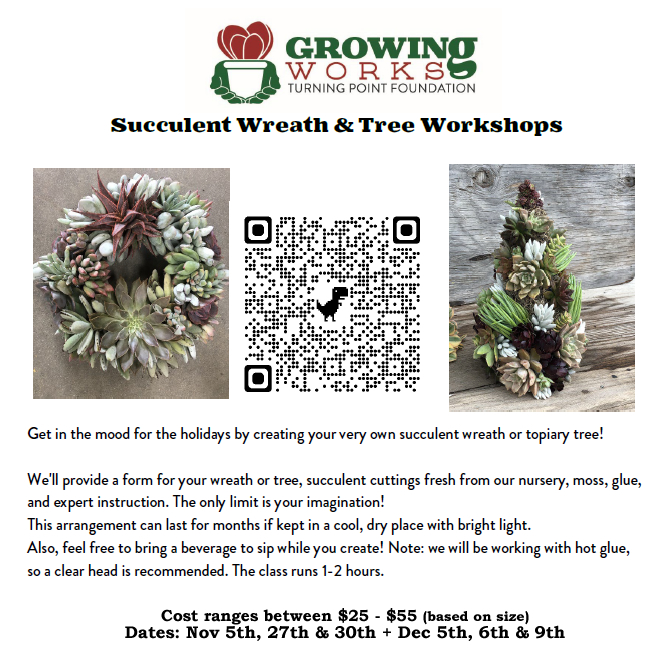 Growing Works Holiday Workshops & Thanks for Giving!