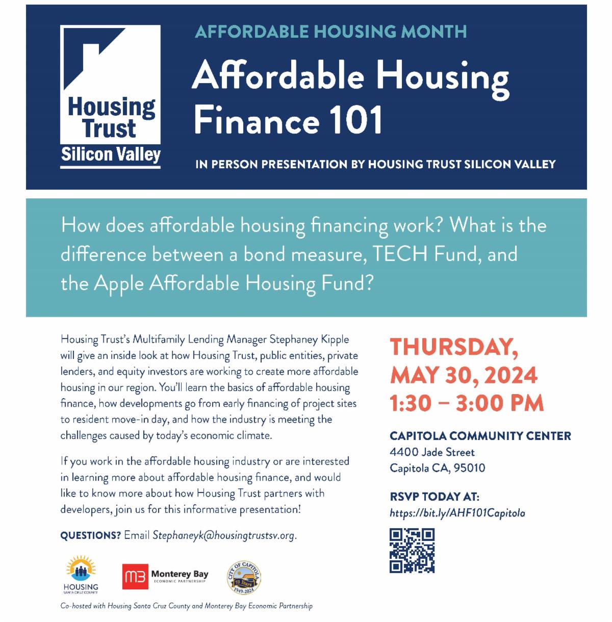 Join Us! Affordable Housing Finance 101 – May 15 via Zoom or May 30 in ...