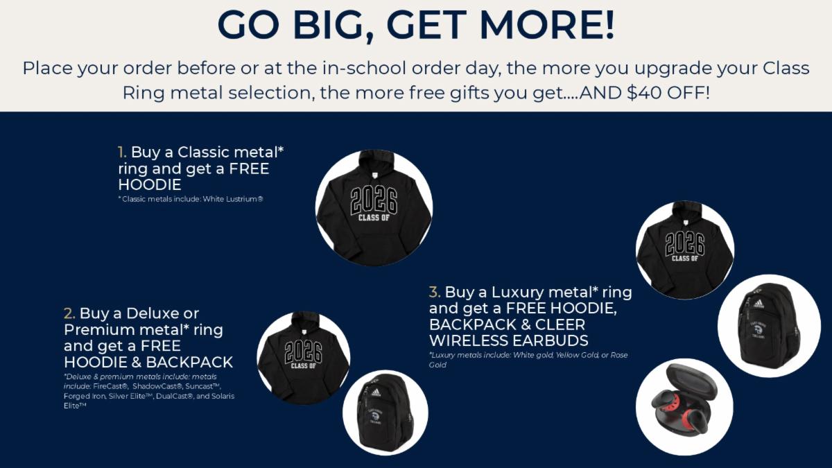 Class of 2026 Class Ring Order Day - TOMORROW