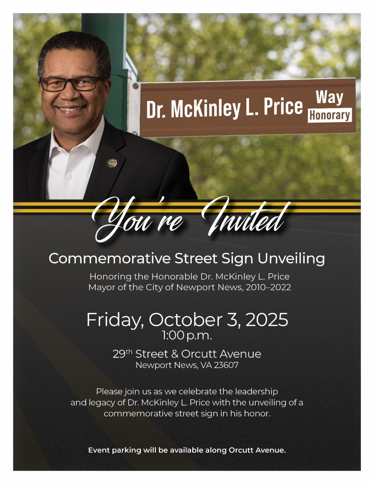 You're Invited: Commemorative Street Sign Unveiling Honoring the ...