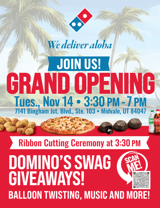 Join Domino’s Pizza to Celebrate the Midvale Grand Opening!🍕