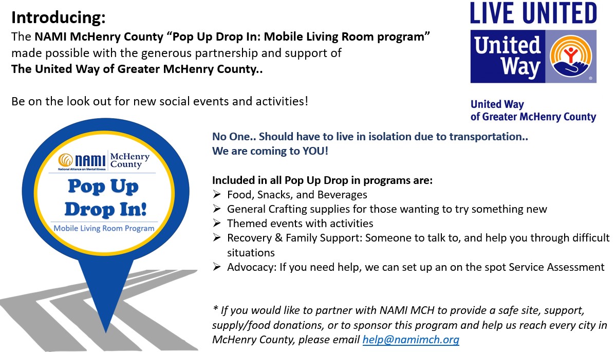Introducing the NAMI McHenry County "Pop Up Drop In" Mobile Living Room ...