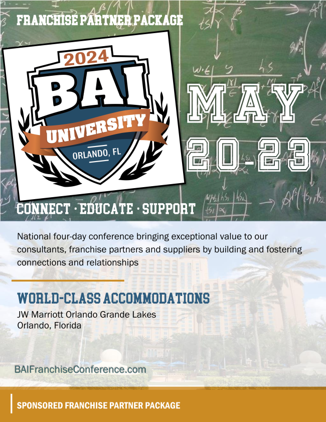 Now Open - Franchise Partner Registration for BAI Conference 2024