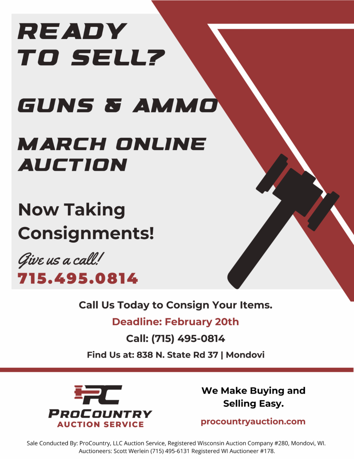Gun and Ammo Consignments Wanted