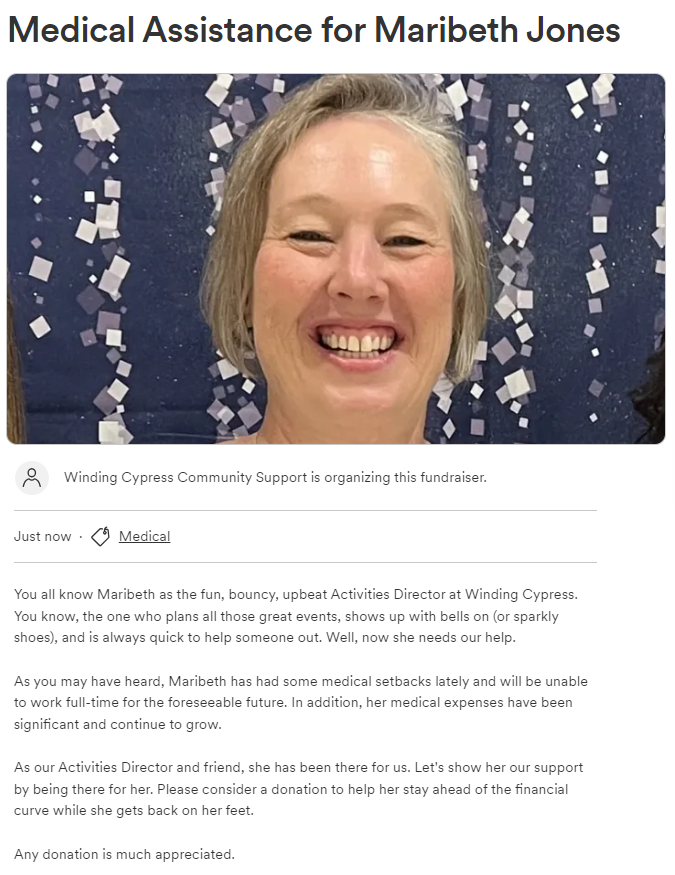 Fundraiser for Maribeth Jones
