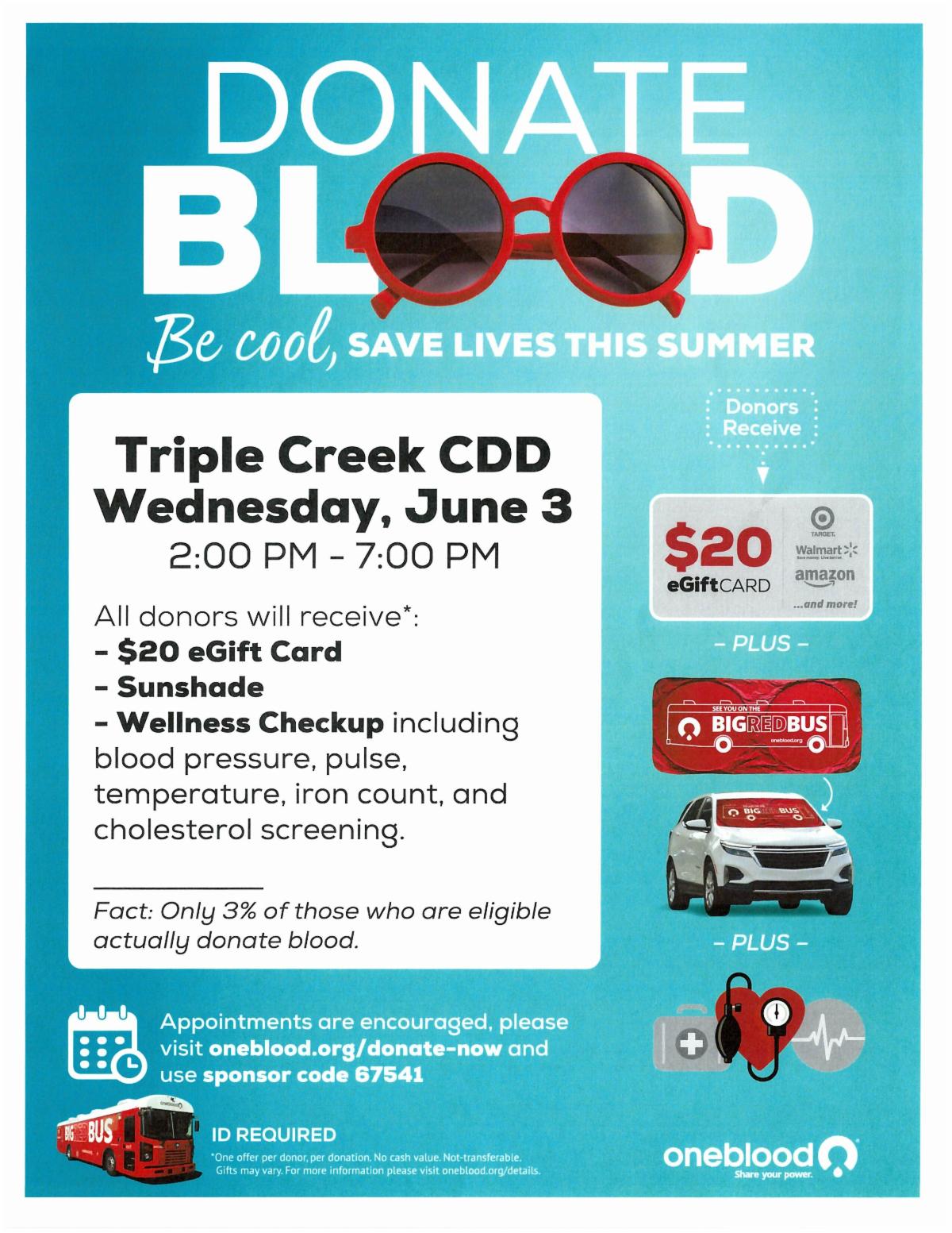 Triple Creek CDD Amenity Weekly Update - June 3rd