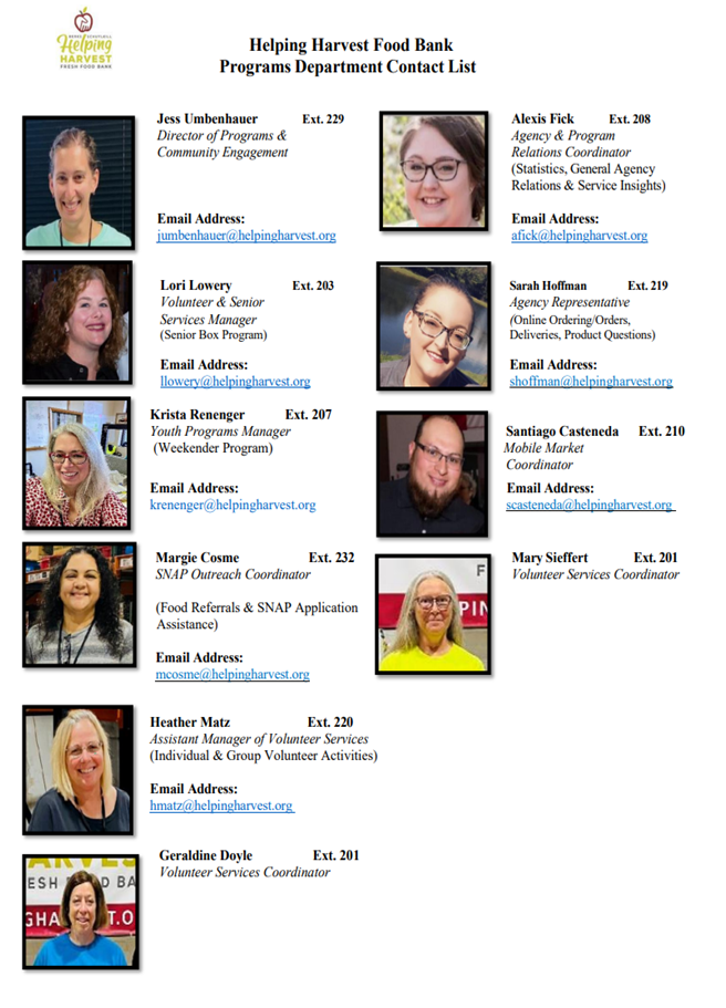 Helping Harvest June 2023 Agency Newsletter!