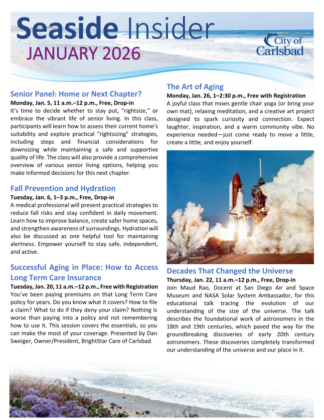 🎆 January Senior Center newsletter