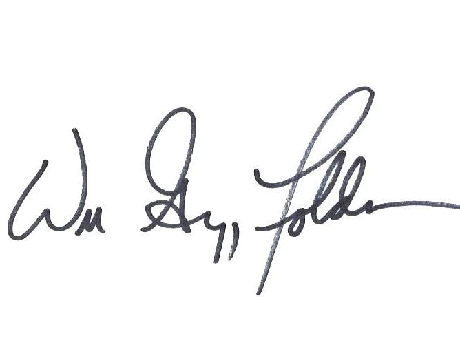 Senator William G. Folden's Newsletter