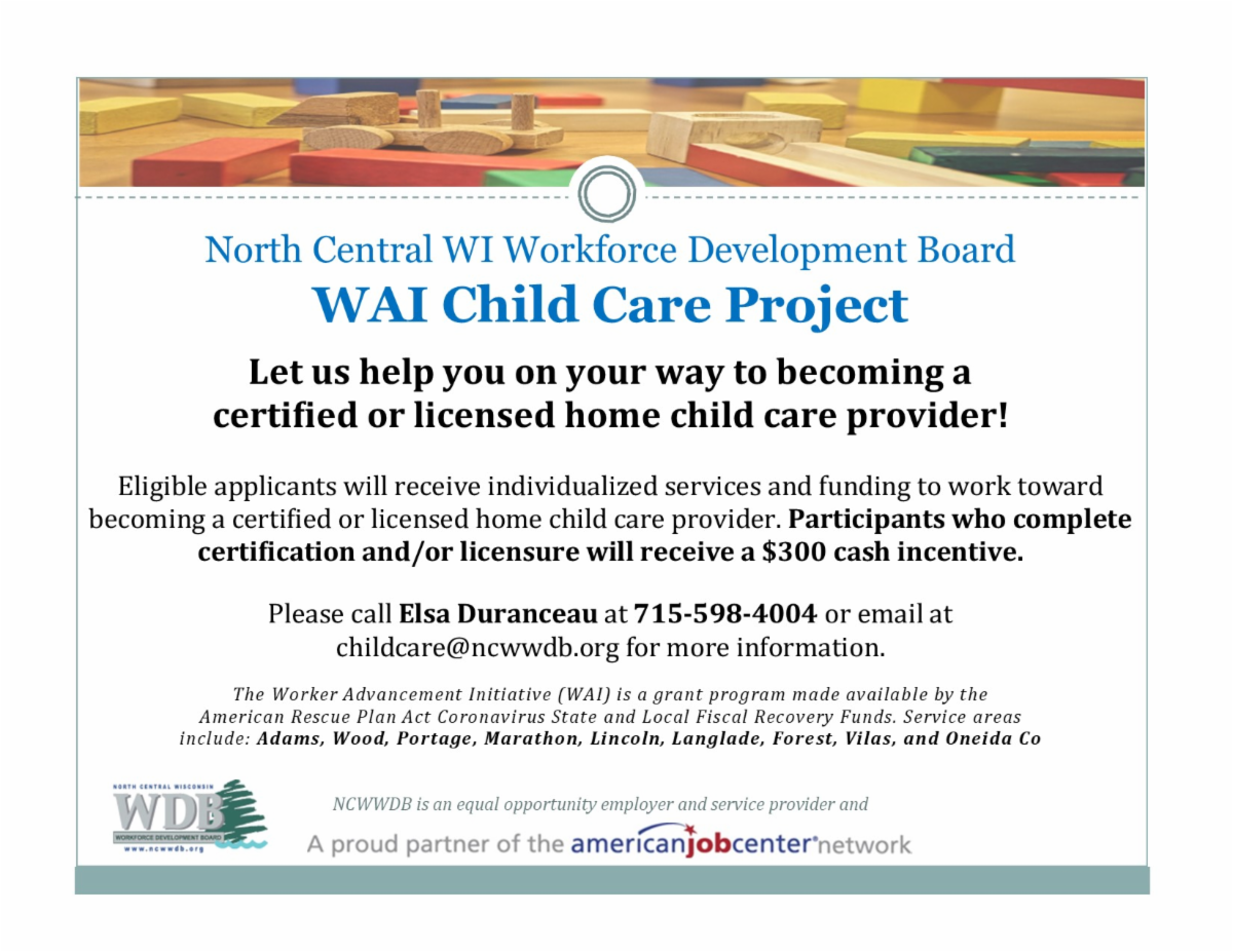 Are You or Someone You Know Interested in Providing Child Care?