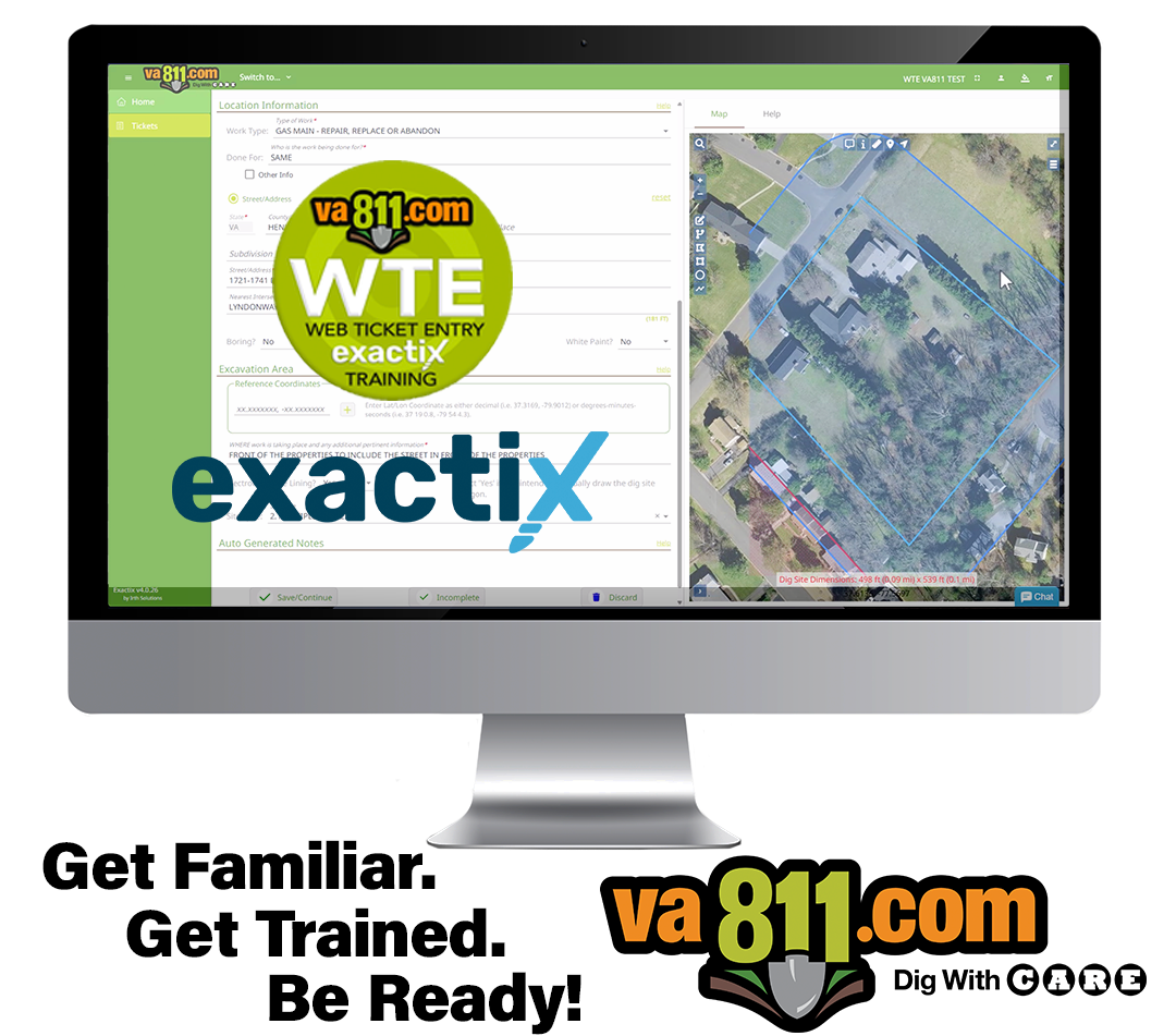 VA811 LATEST EXACTIX UPDATES | Get Familiar. Get Trained. Get Ready