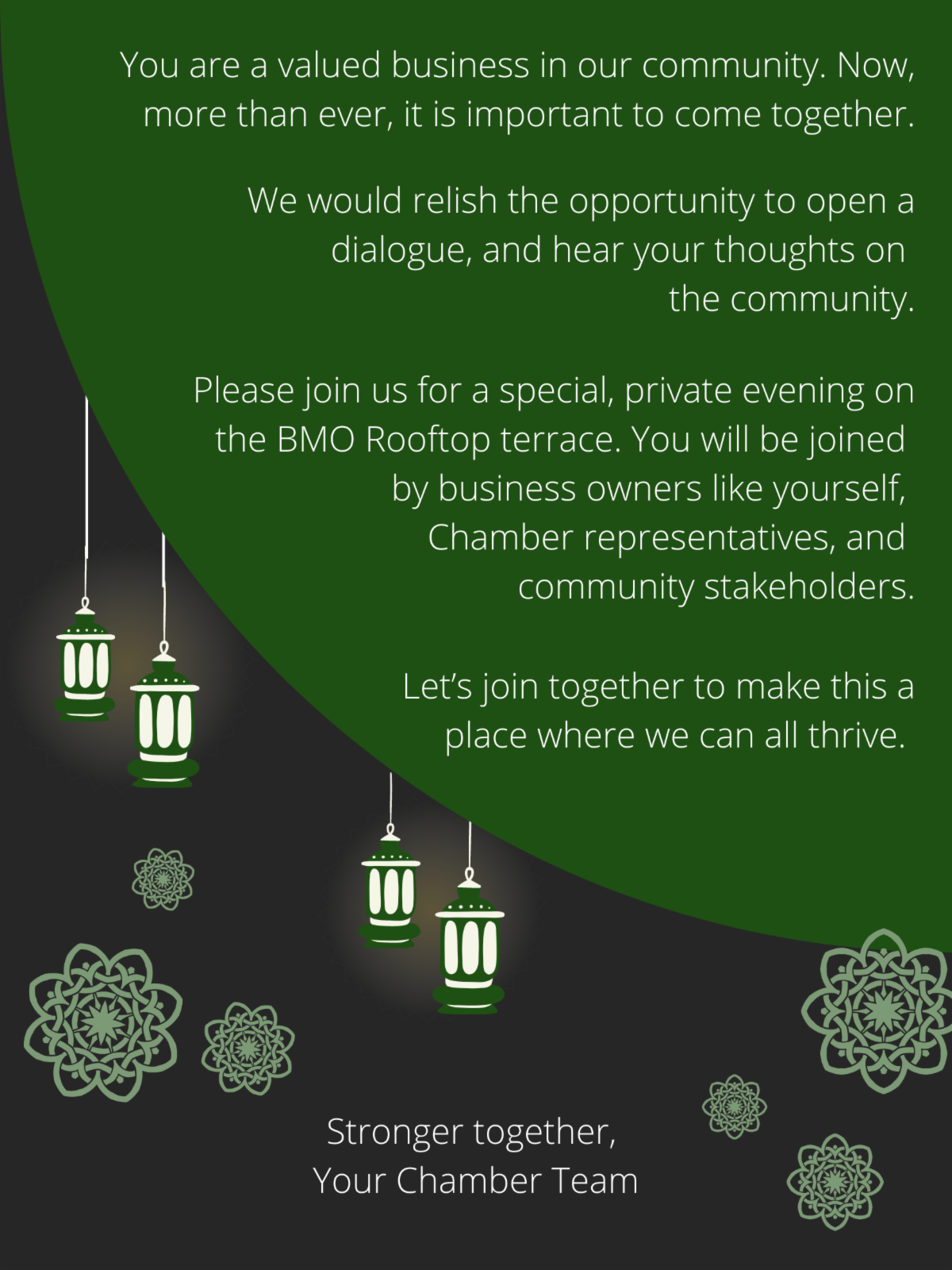 Personal Invitation from the Highland Park Chamber