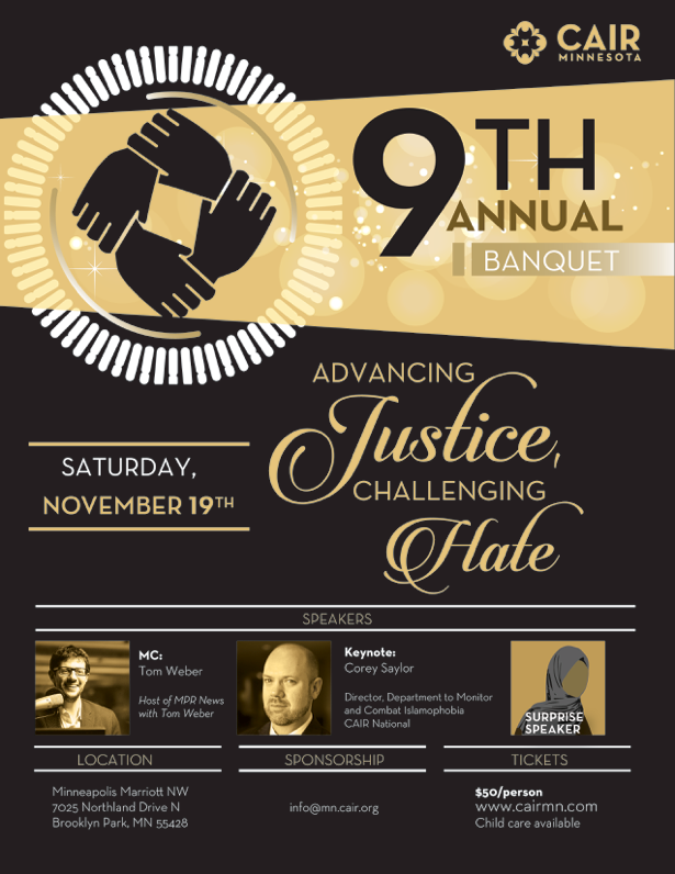 MPR's Tom Weber will be the MC for CAIR-MN's 9th Annual Banquet