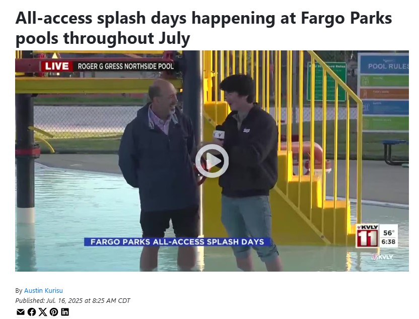 Fargo Park District - Weekly Update, July 21
