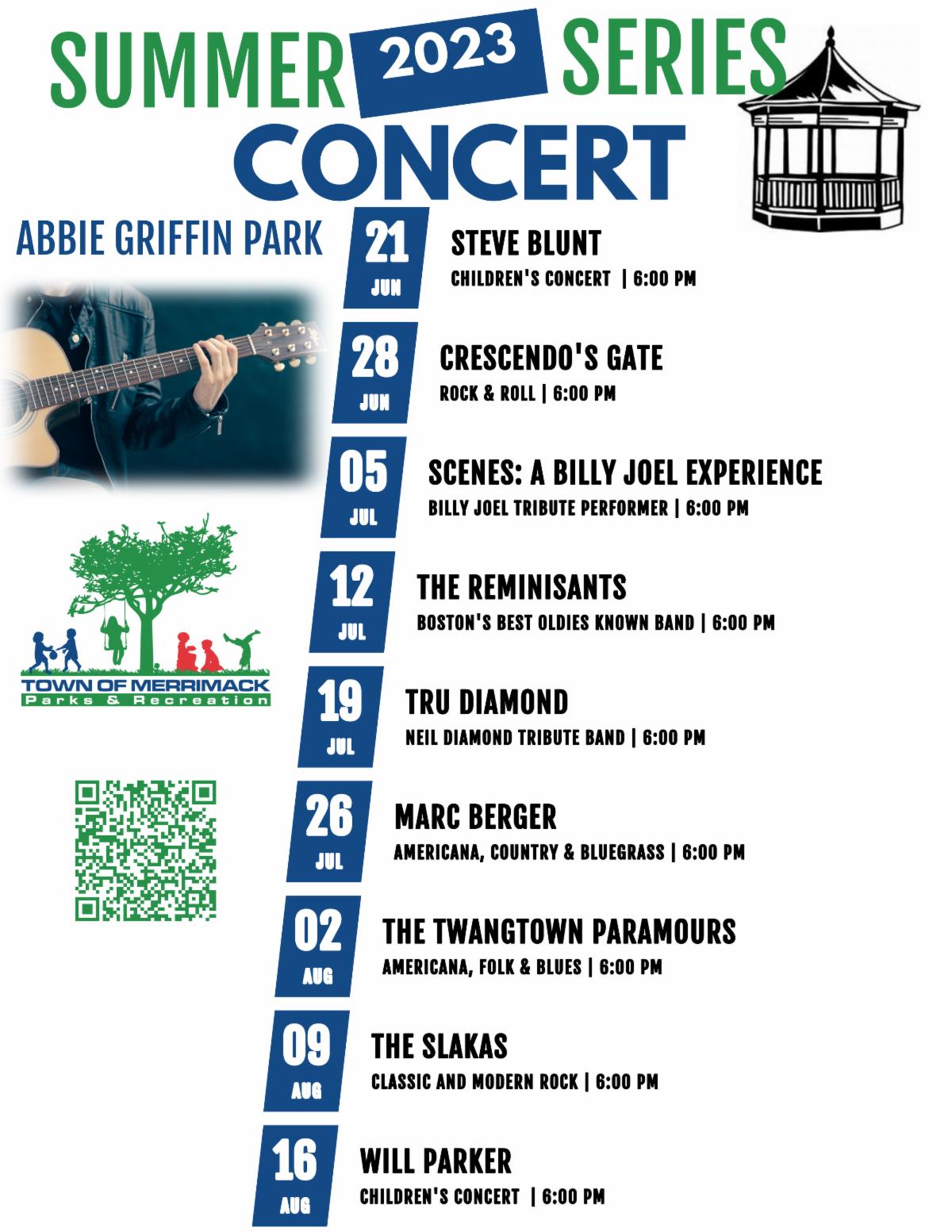 4th of July, Summer Concerts and lots of new summer programs