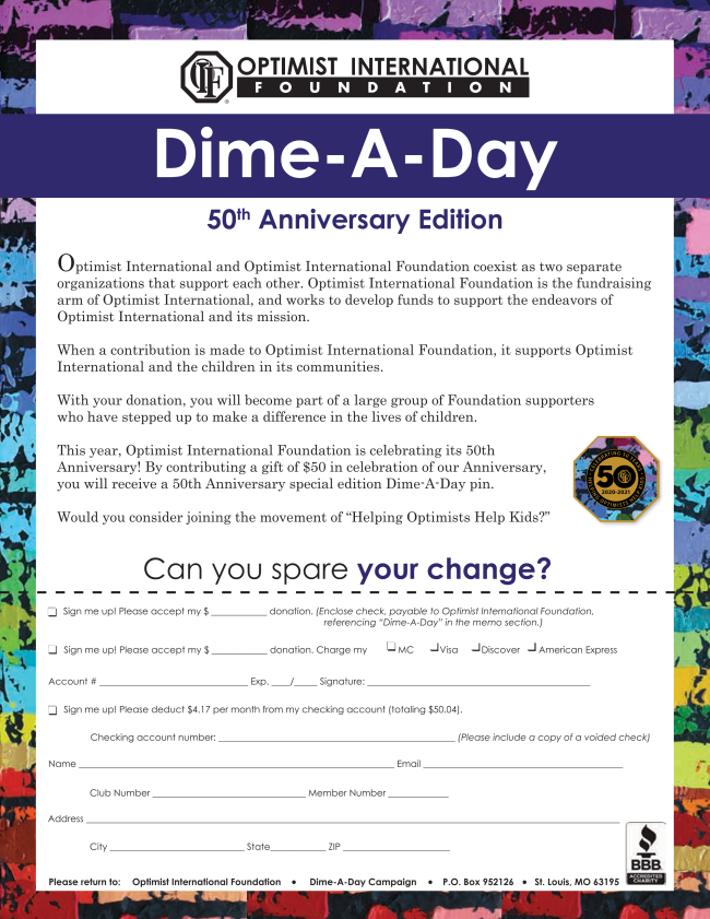 Optimist International Foundation Newsletter May 2021