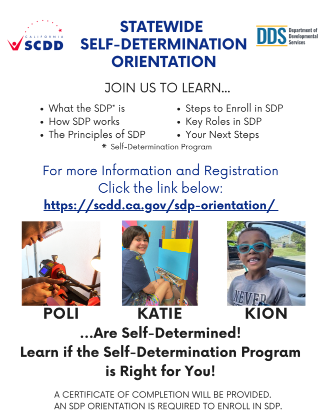 Self-Determination Program (SDP) Statewide Orientation