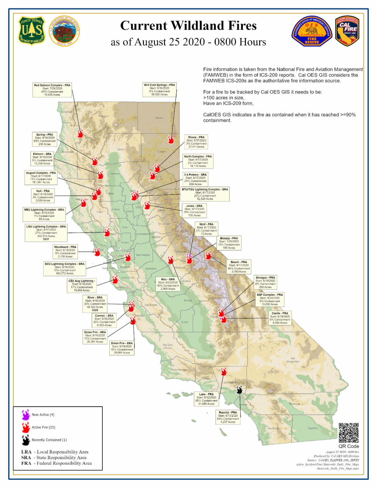 8/25/2020 Current Fire Map, Evacuation Points, and Shelters