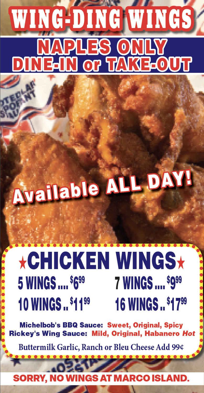 Wing-IT Wednesday. Come in for the all day special and try our jumbo ...