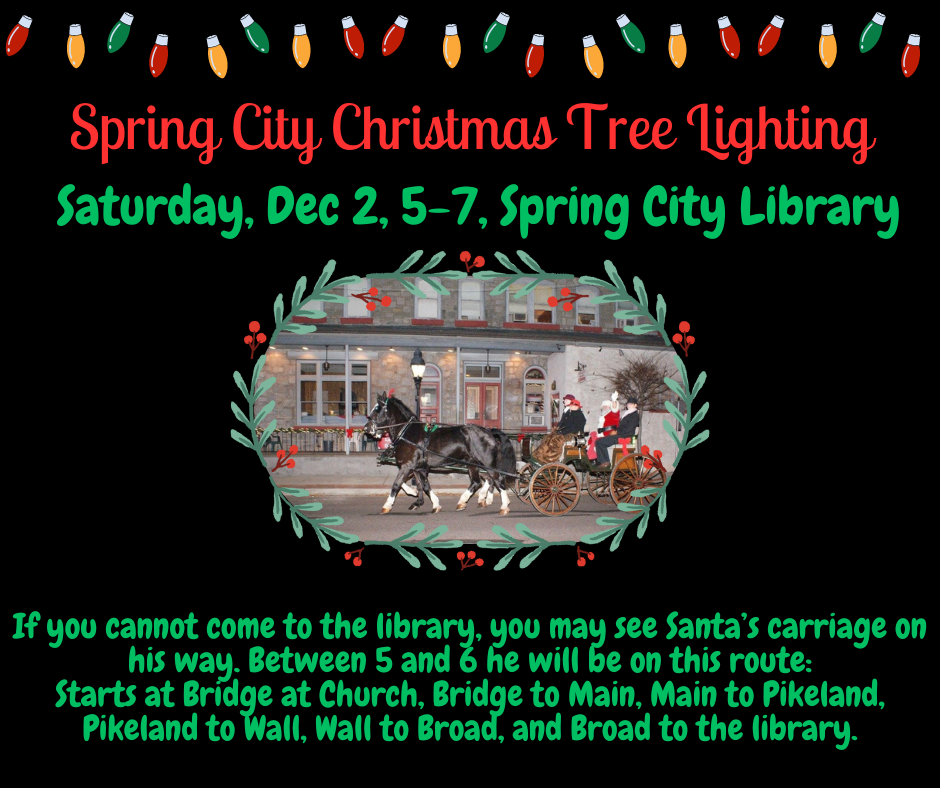 Spring City Public Library Newsletter 12/02/2023