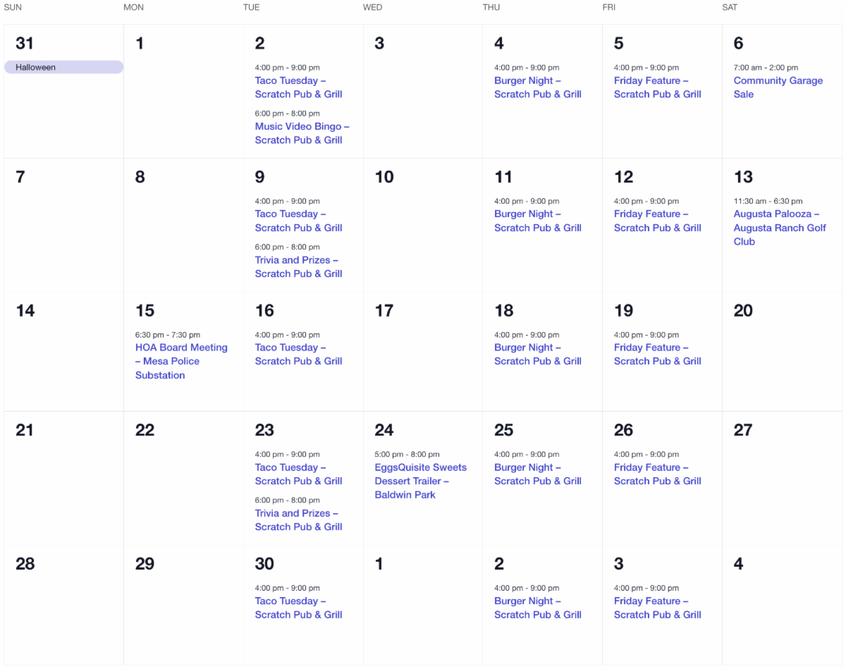 Augusta Ranch Newsletter