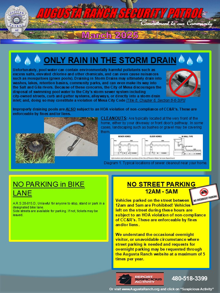 March 2025 Newsletter is Available – Augusta Ranch HOA