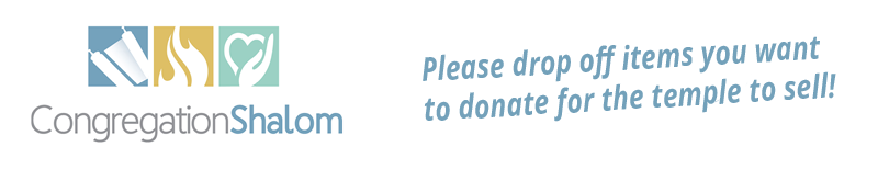 Congregation Shalom Yard Sale Fundraiser: Drop-off Starts Next Week!