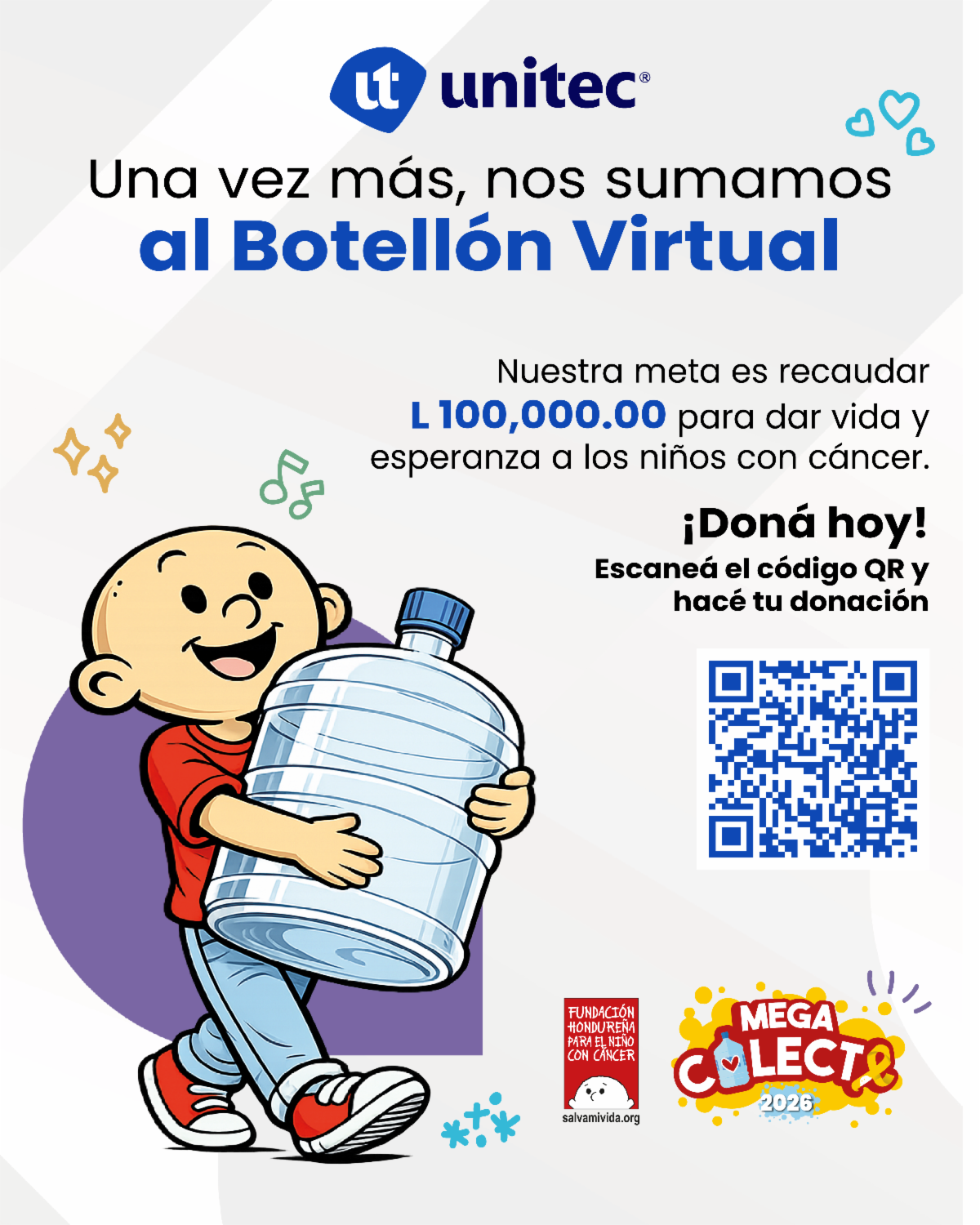 ¡Súmate a la MEGACOLECTA y ayudemos a los niños con cáncer! 🎗️💛