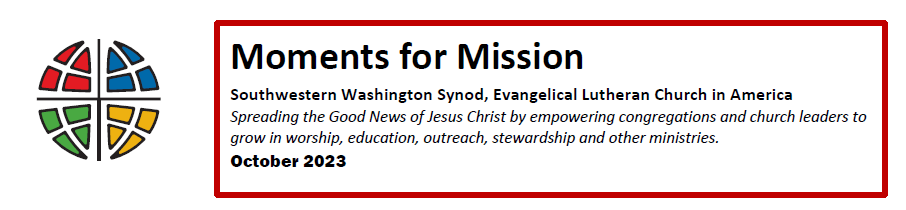 SWWA Synod Newsletter MOMENTS FOR MISSION October 2023