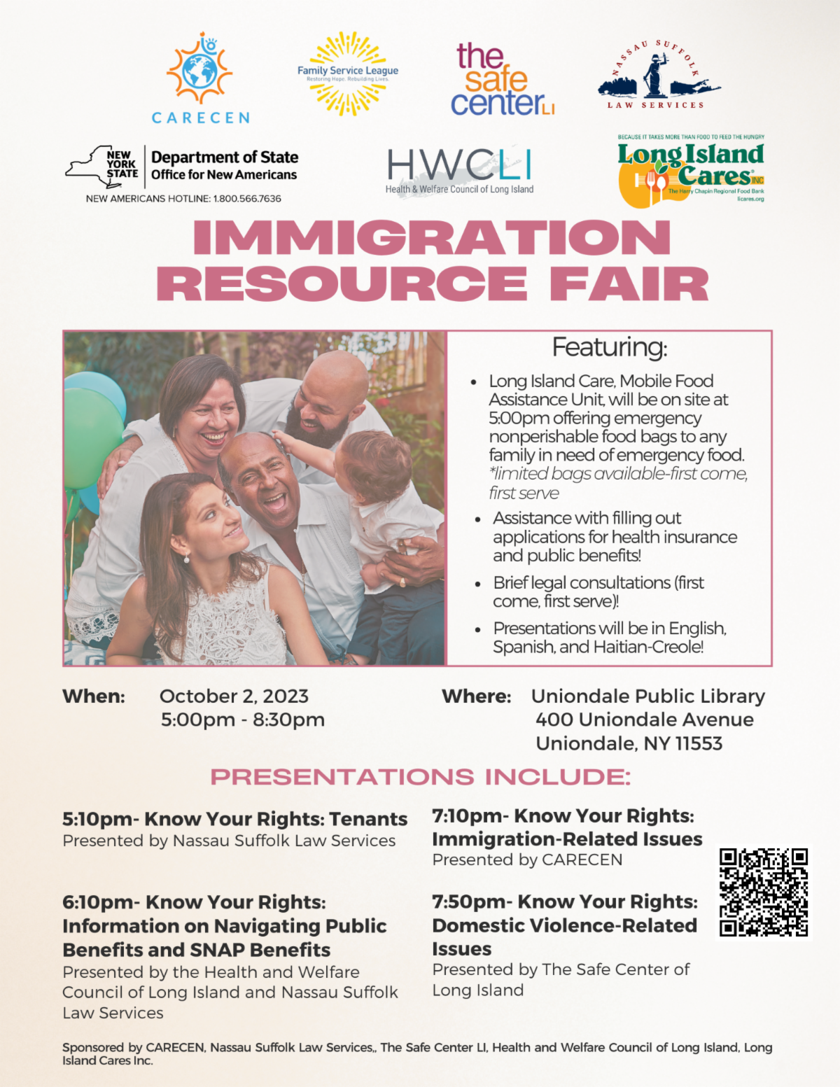 Immigration Resource Fair- October 2nd