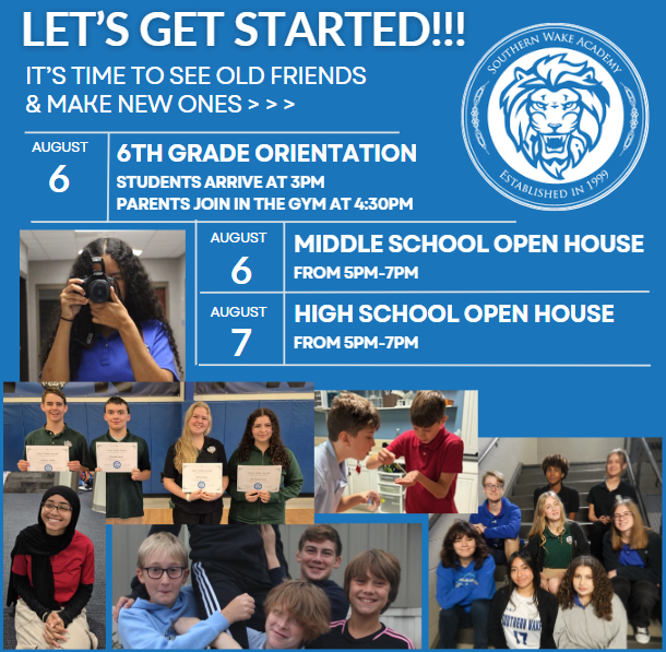 Details For Open House & 6th Grade Orientation