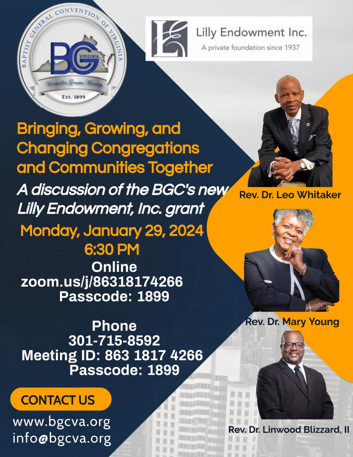 Bringing, Growing, and Changing Congregations and Communities Together