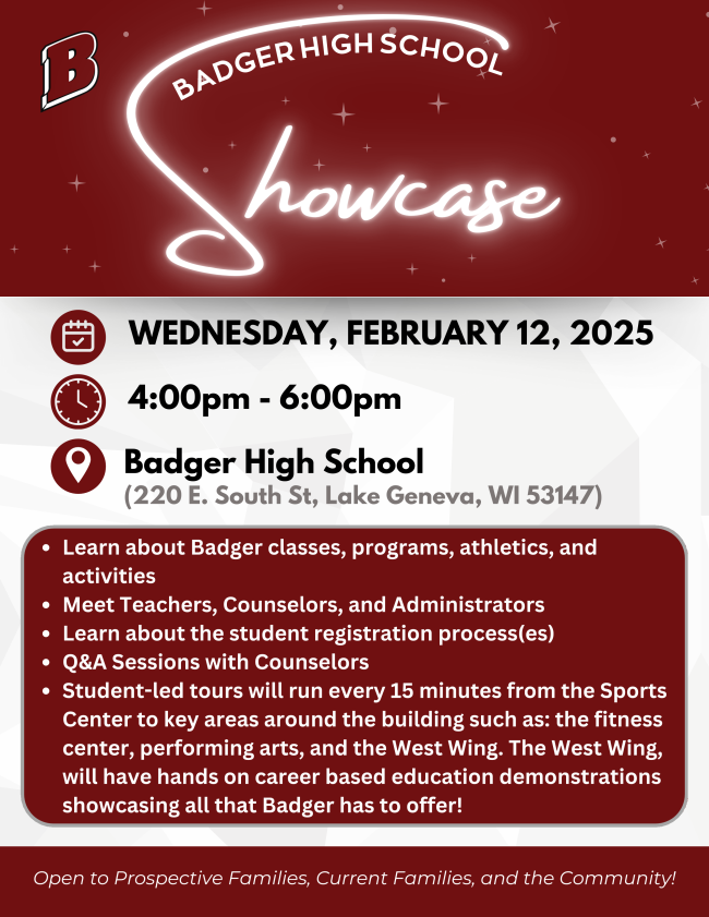 Badger High School Newsletter