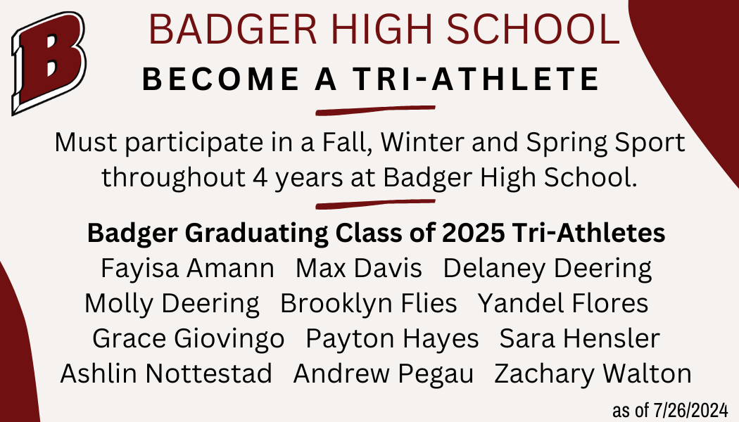 Badger High School Athletic Newsletter - Winter 2025