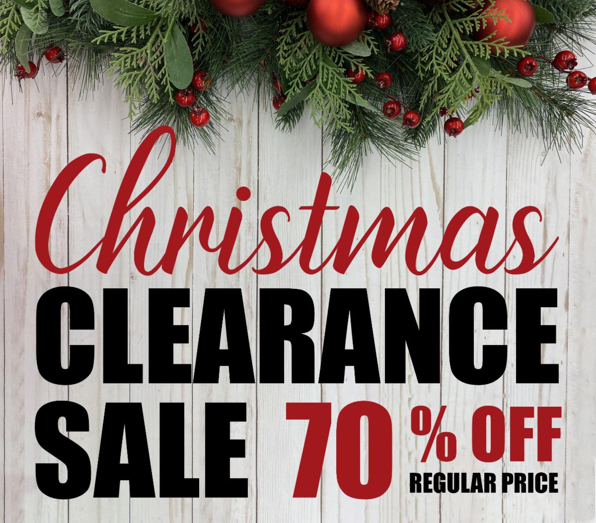 Christmas Clearance 70% OFF reg. price