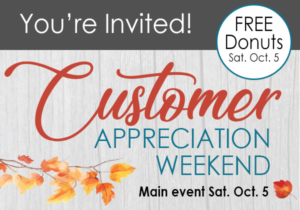 Customer Appreciation > Main Event, Sat. Oct. 5