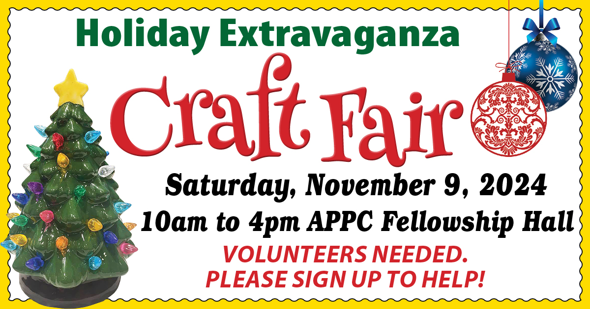 🎄 Volunteers for Craft Fair Needed!
