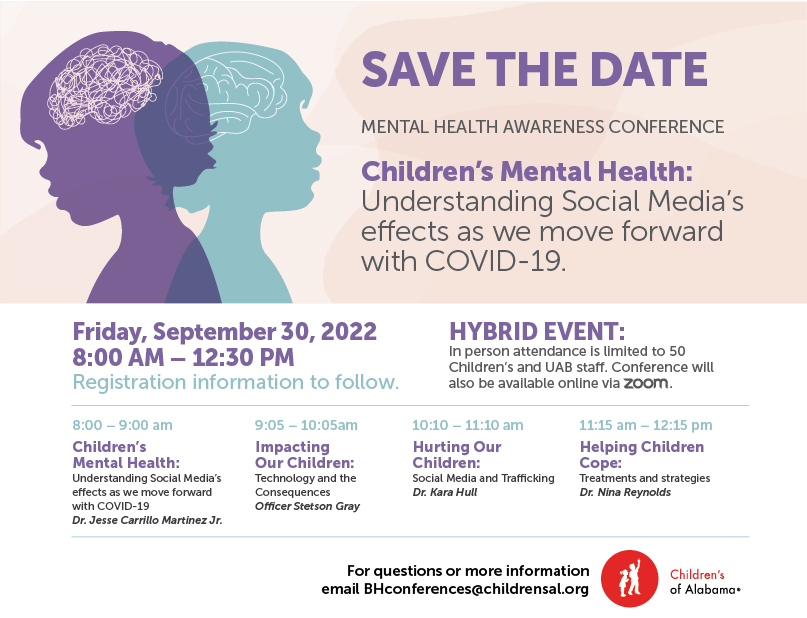 Save the Date - 9th Annual Mental Health Awareness Conference, Sept. 30