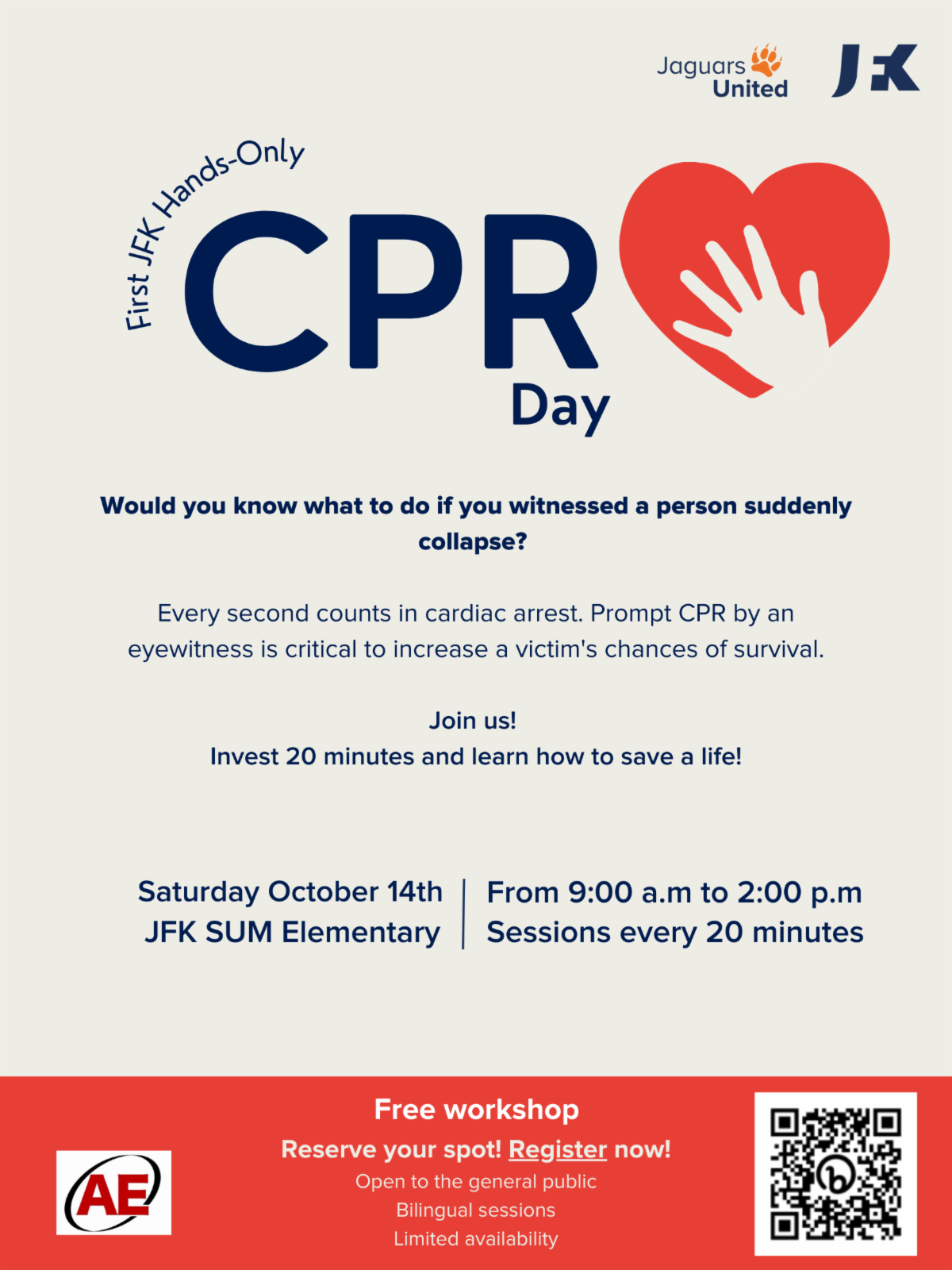 Primera jornada JFK de RCP solo con las manos / First JFK Hands-Only ...