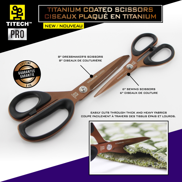 NEW Titech Pro™ Titanium Coated Scissors are a cut above the competition.