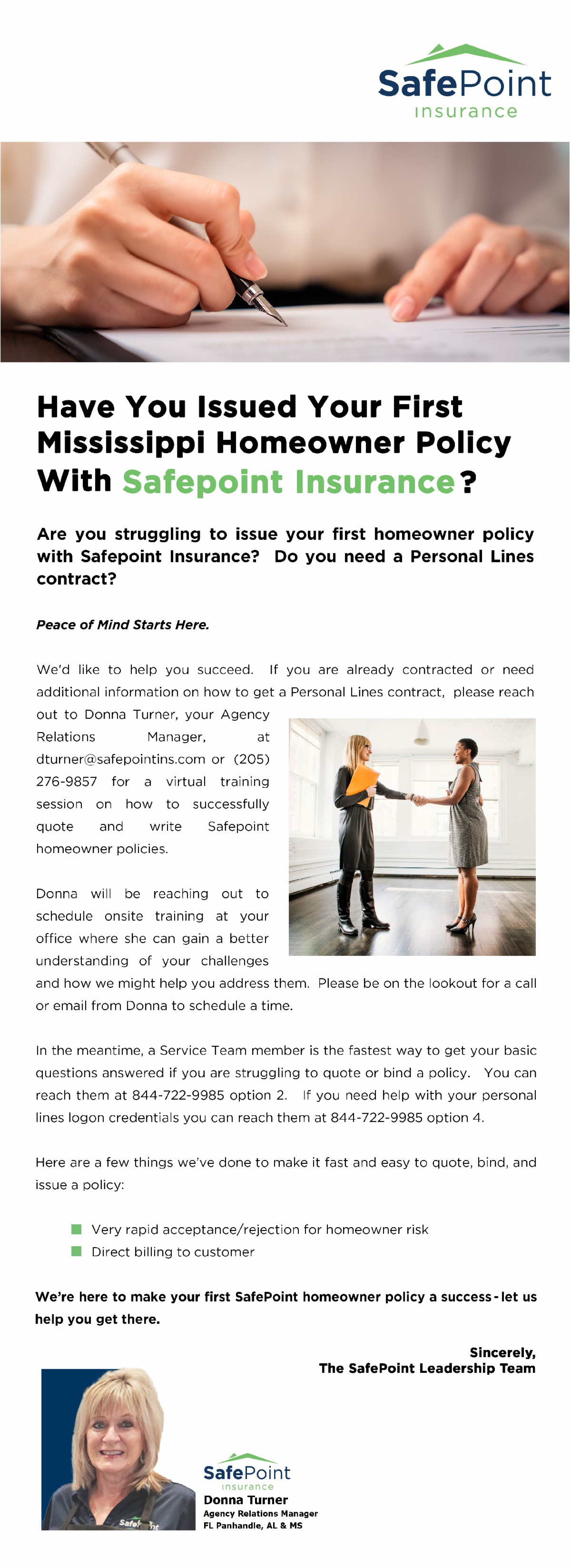 Have you issued your first Mississippi Homeowner's Policy?