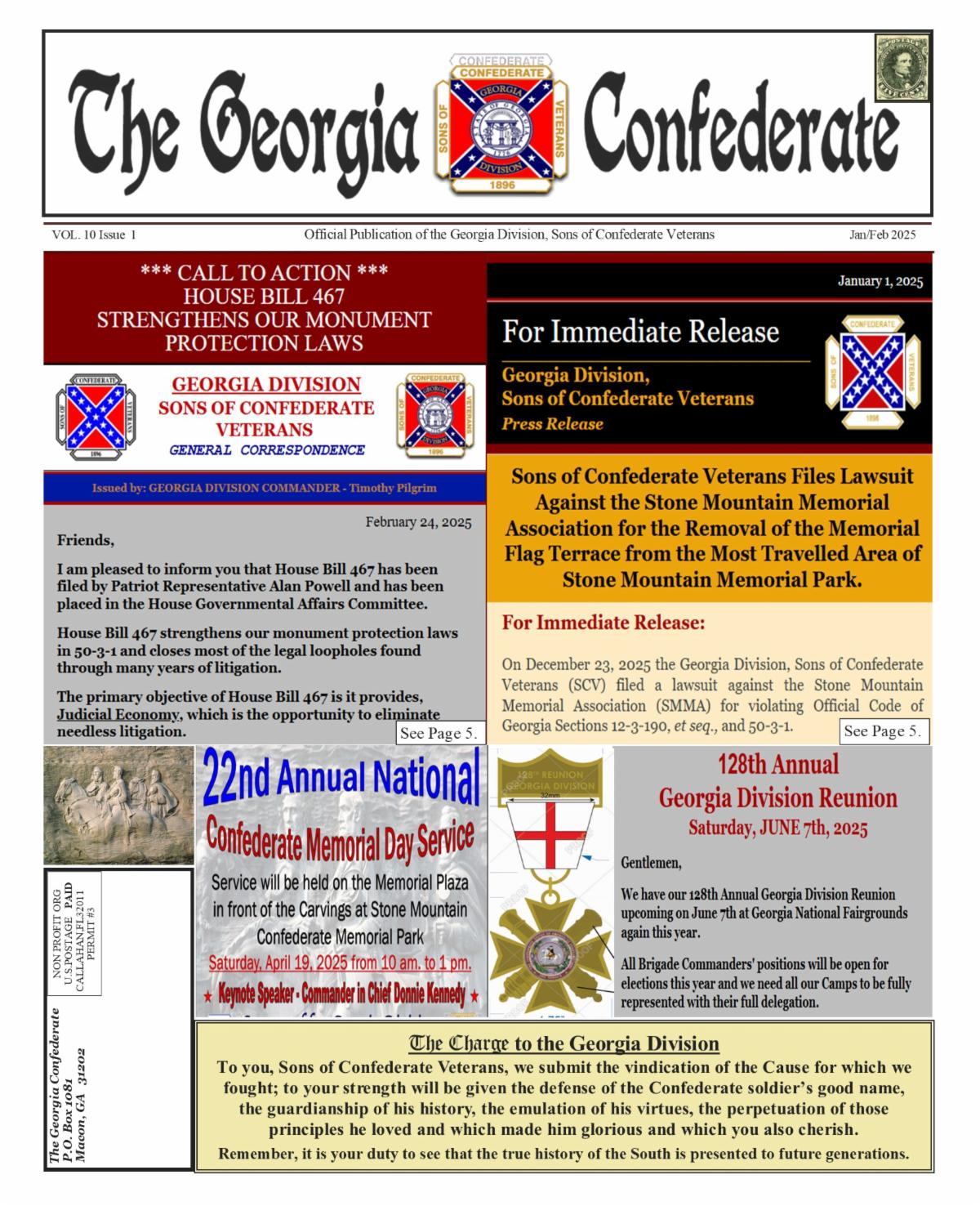 Jan - Feb 2025 Georgia Confederate now available on line