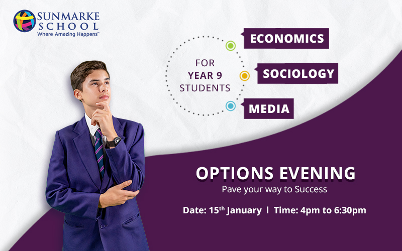 Invitation to Year 9 Options Evening at Sunmarke School