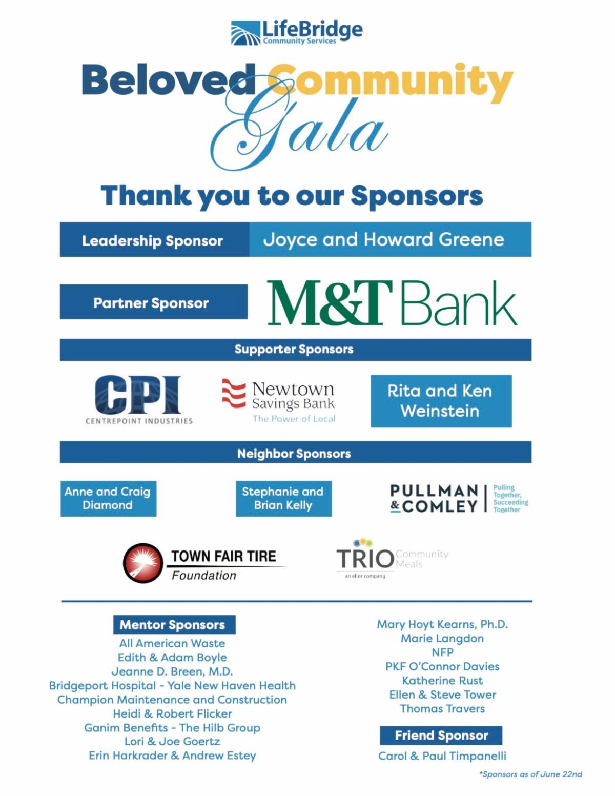 Thank you! Beloved Community Gala