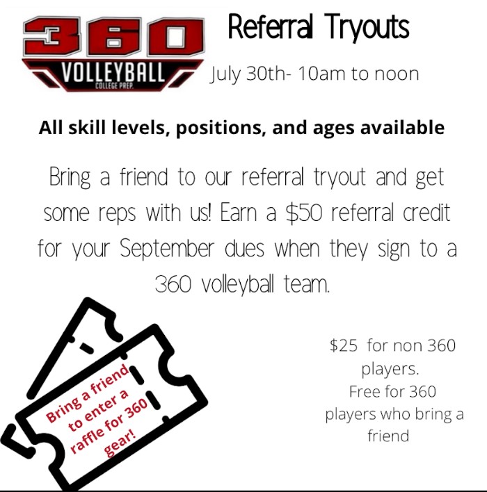 Welcome to 360 Volleyball's 2022-2023 Club Season!