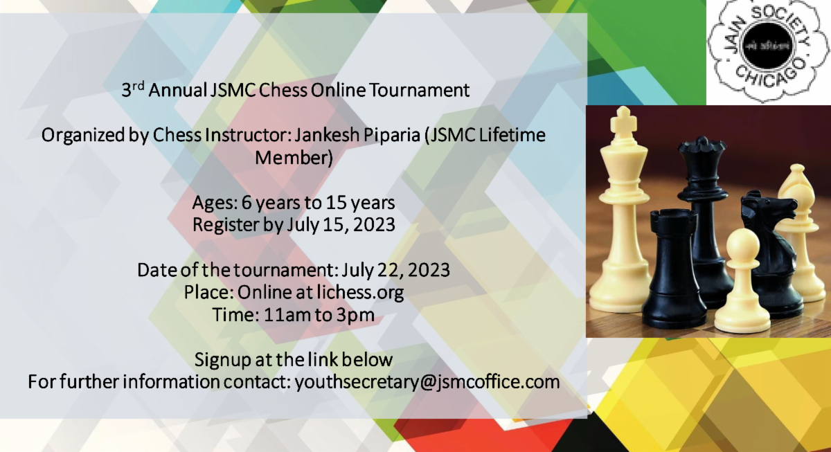 RSVP Pathshala Lunch, Medical clinic, Gurudev Shri Chitrabhanuji Play, JSMC Walk, Youth Chess ...