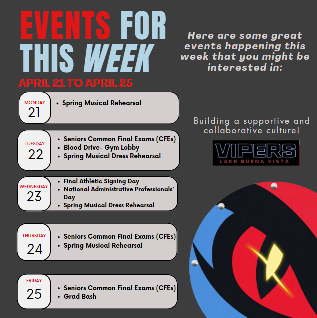 Lake Buena Vista High School - The Viper Eye - Monday, April 21