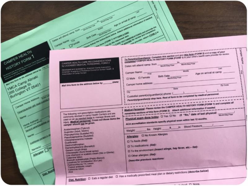 Camp Abnaki- Important Forms and Frequently Asked Questions
