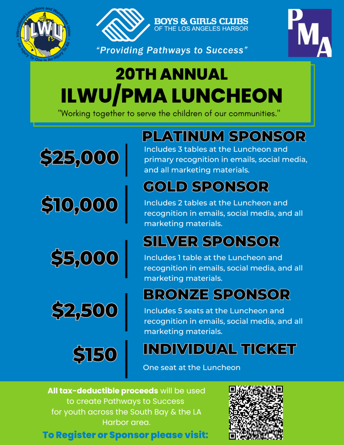 2025 ILWU-PMA Luncheon - Boys & Girls Clubs of the LA Harbor